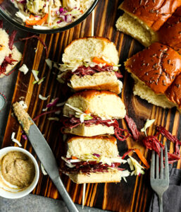 Shredded Corned Beef and Cabbage Slaw Sliders | Heinen's Grocery Store