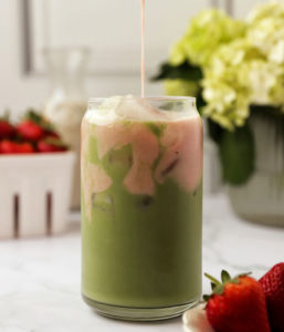 Iced Strawberry Matcha Latte | Heinen's Grocery Store