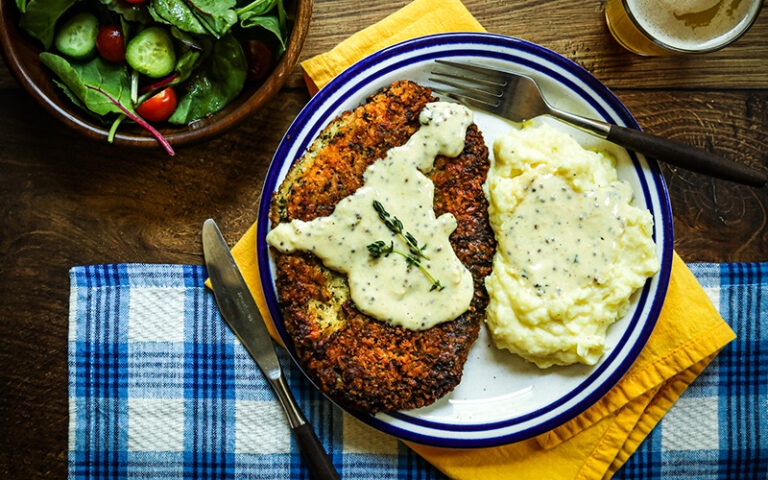 Pork Schnitzel with Mustard Cream Sauce | Heinen's Grocery Store