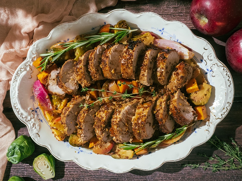Maple Roasted Pork Tenderloin with Fall Vegetables | Heinen's Grocery Store