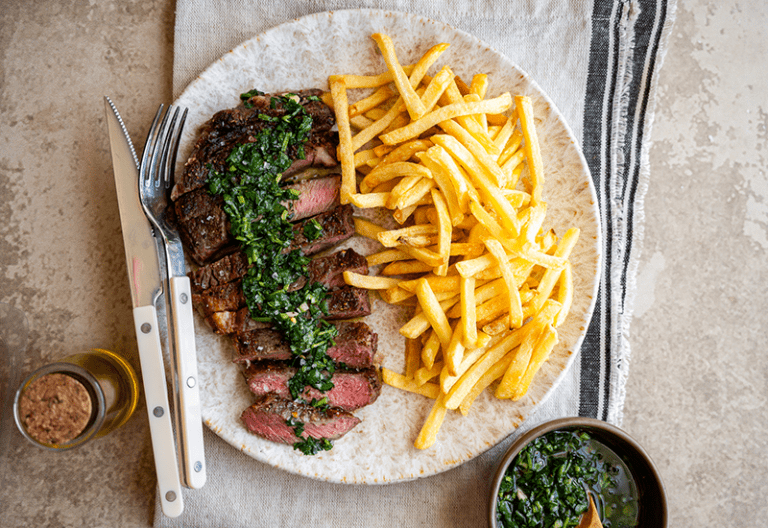 Steak Frites with Chimichurri Sauce | Heinen's Grocery Store