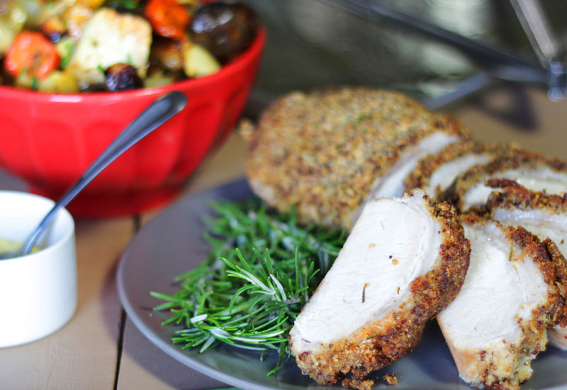 Mustard Crusted Pork and Vegetables | Heinen's Grocery Store