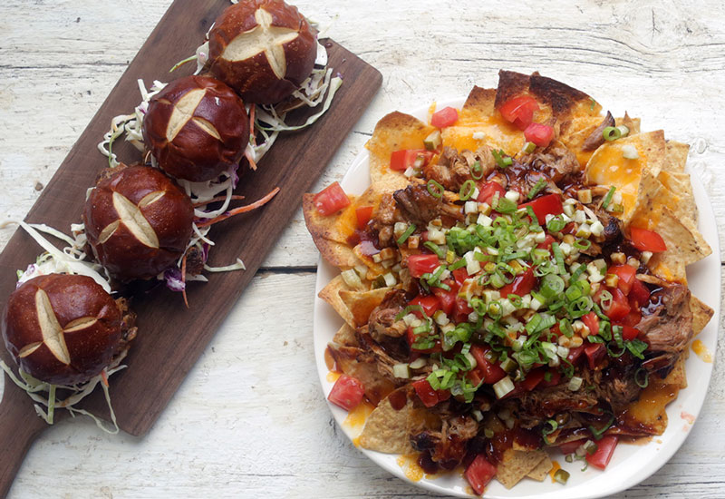Slow-Cooker BBQ Pork Sliders and Nachos | Heinen's Grocery Store
