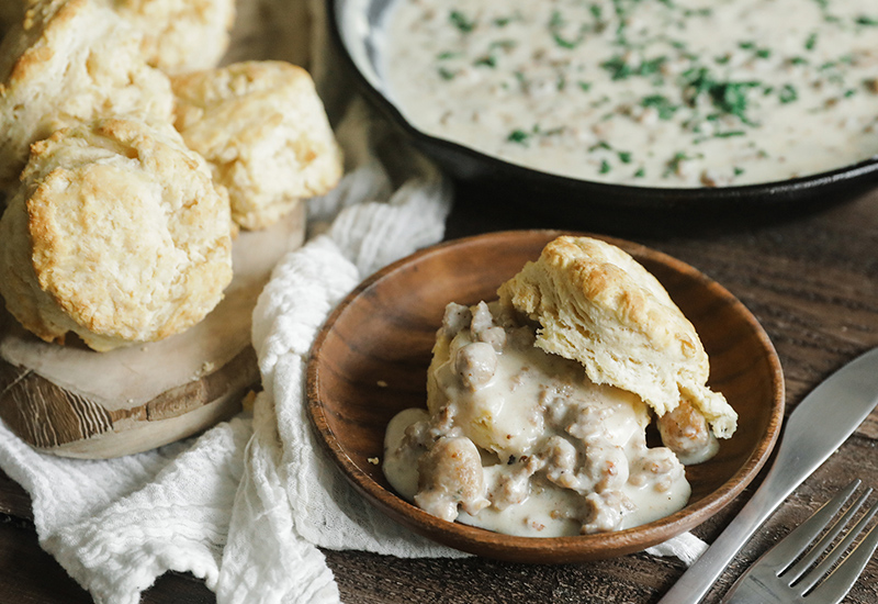 Homemade Biscuits and Gravy | Heinen's Grocery Store