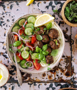 Meatball Salad with Whipped Ricotta | Heinen's Grocery Store