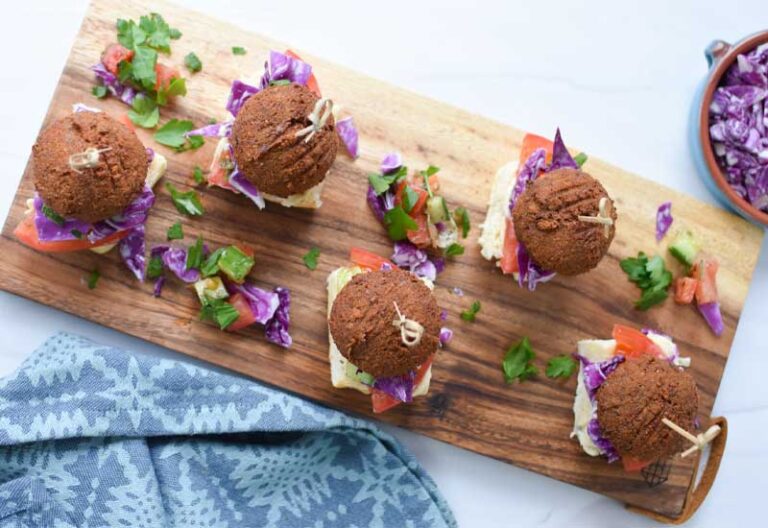 Falafel Sliders with Tahini Slaw | Heinen's Grocery Store