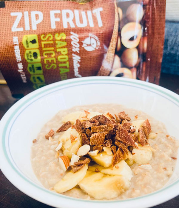 Banana Overnight Oats with Zip Fruit Sapota Powder | Heinen's Grocery Store